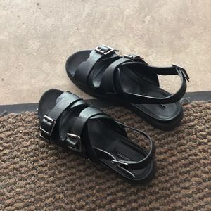 Forever 21 | Shoes | Black Strap Platform Sandals | Poshmark